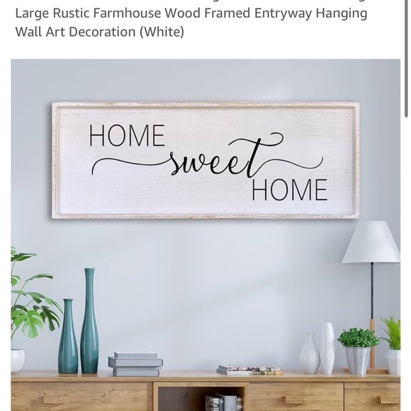 Wall Decor | Rustic Farmhouse Wood Framed Wall Art White | Poshmark